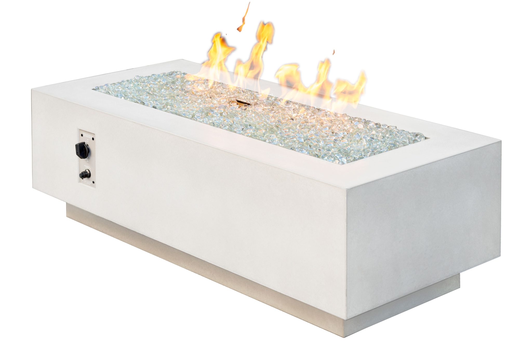 Cove 54" - "White" - Linear Gas Fire Pit Table | Cloister Cabinetry